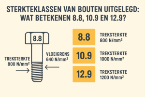 Sterkteklassen van bouten uitgelegd: wat betekenen 8.8, 10.9 en 12.9? – Bouten en Moeren Shop